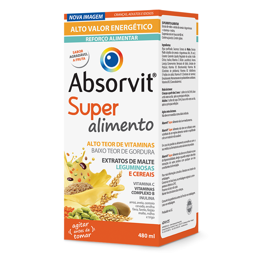 Absorvit Infantil Xarope Superior Alimento 480Ml | 365 Farma - A sua ...